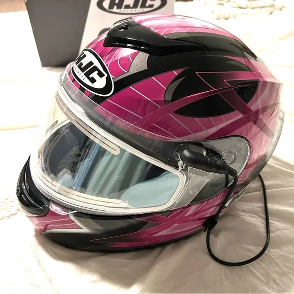 Snowmobile Helmet Heated Shield Grey Adult Snowmobile Helmet W/